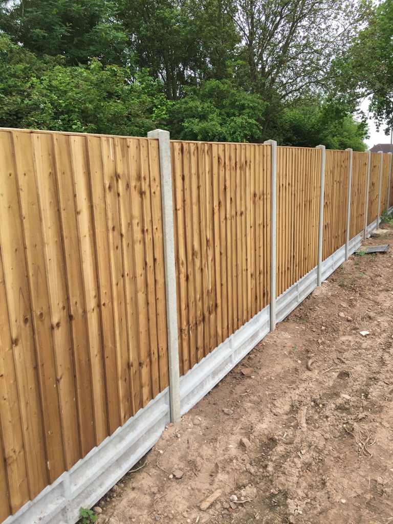 Close Board Fence with Concrete Posts & Gravel Boards - Frogley Fencing